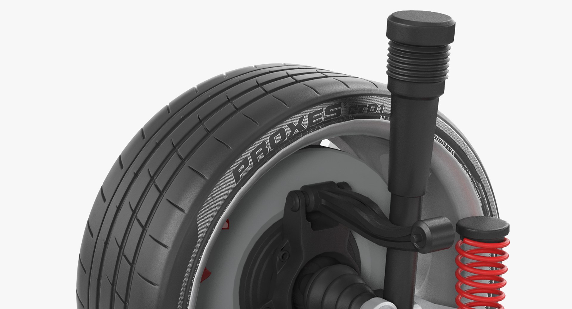 3D Car Rear Suspension Wheel Model - TurboSquid 1192508