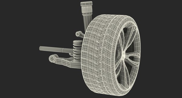 3D car rear suspension wheel model - TurboSquid 1192508