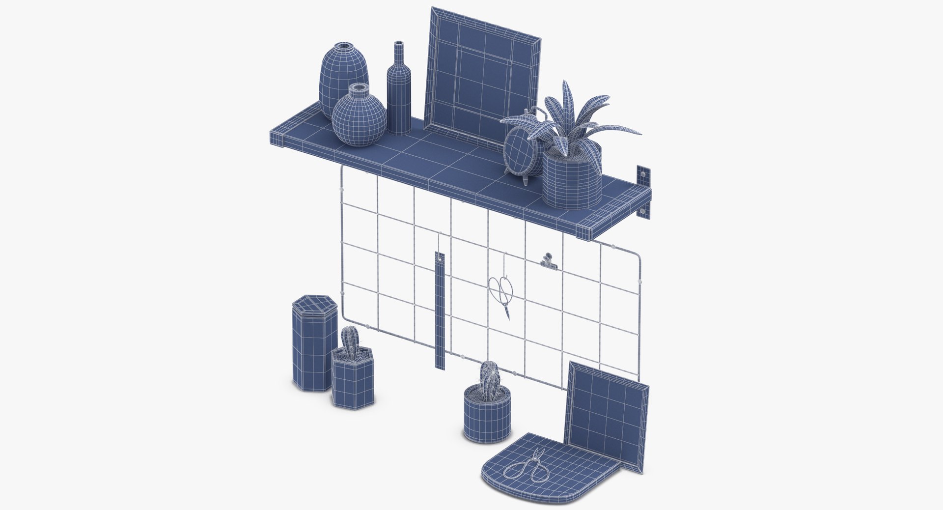 Designer shelf set 02 3D - TurboSquid 1303666