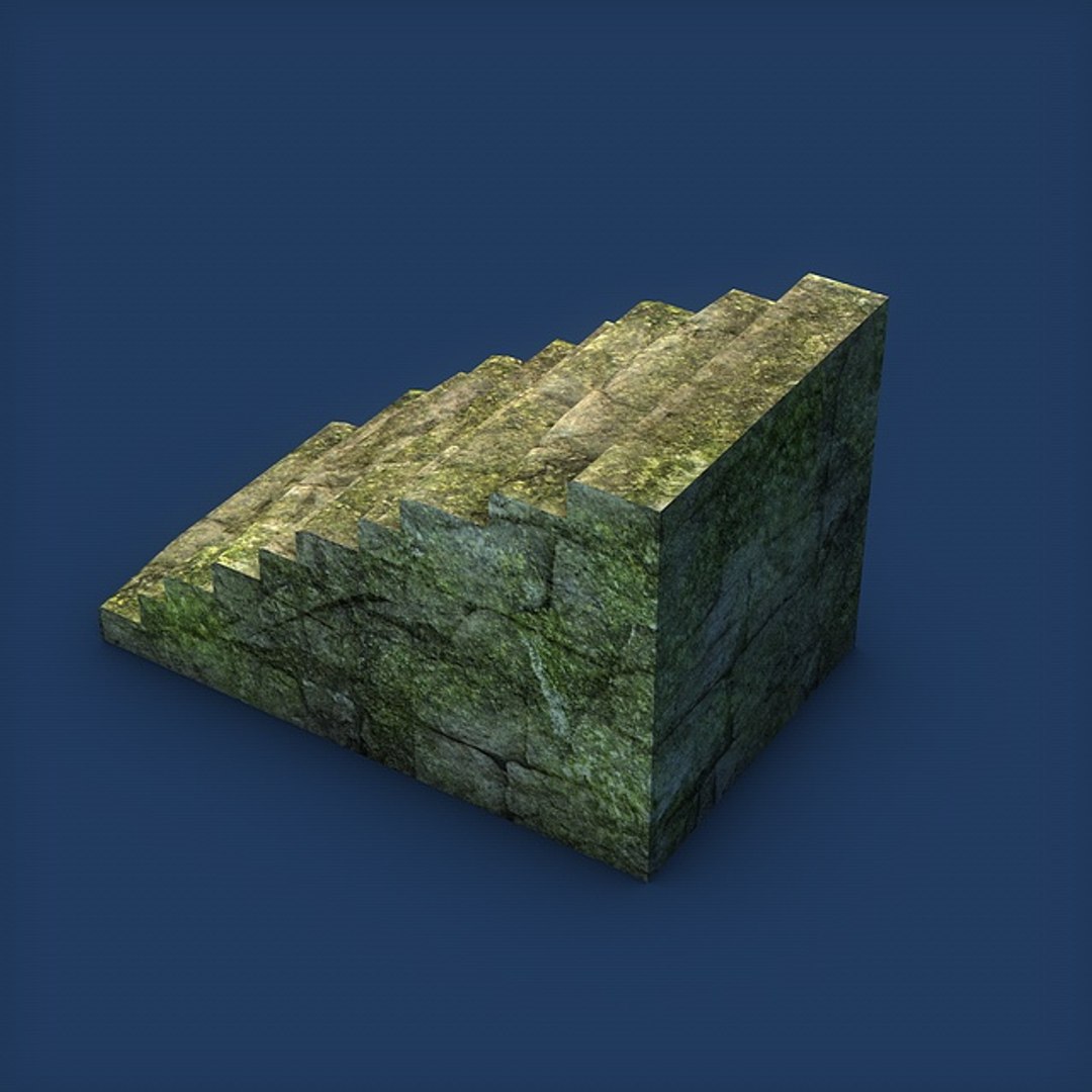 3d Model Rock Stairs