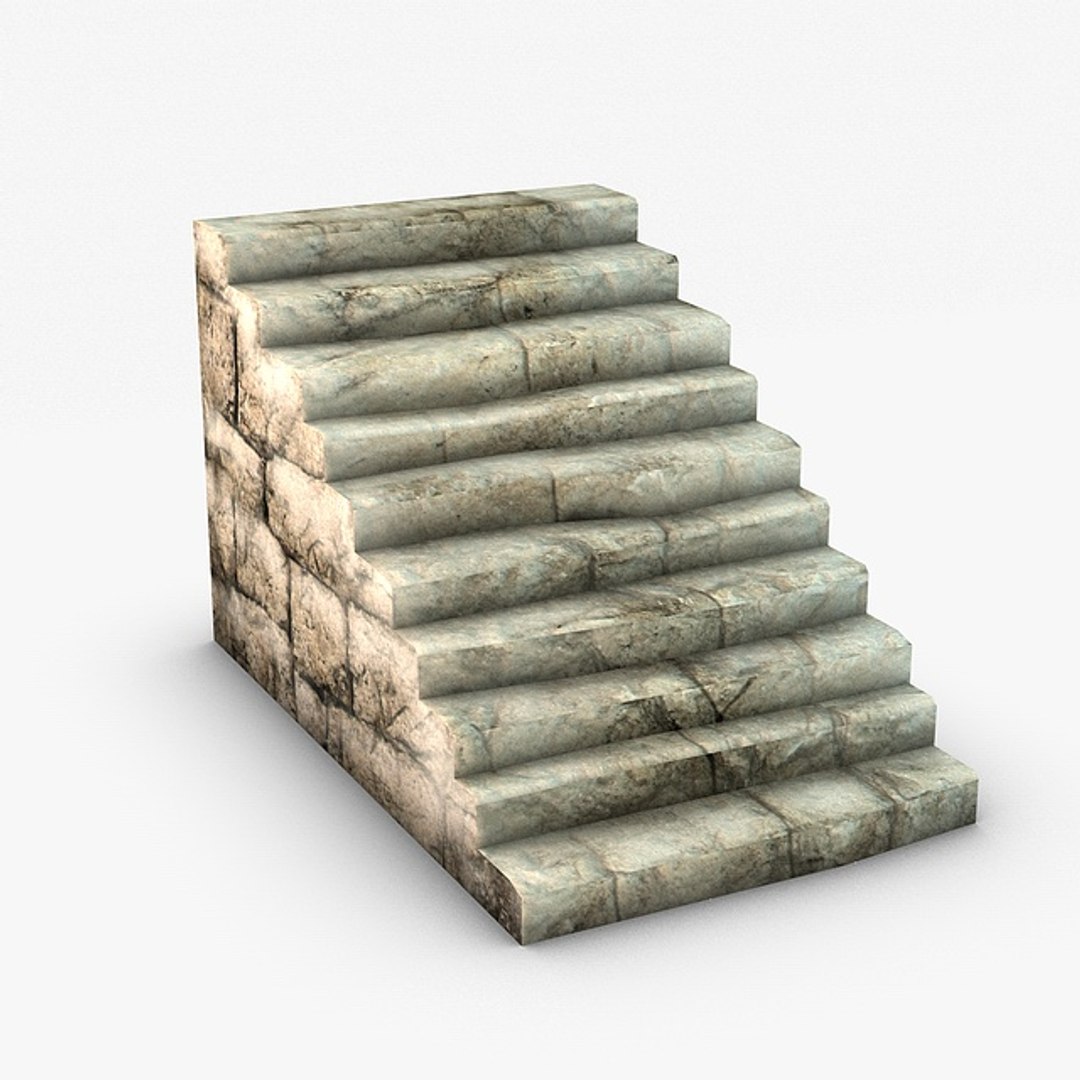 3d Model Rock Stairs