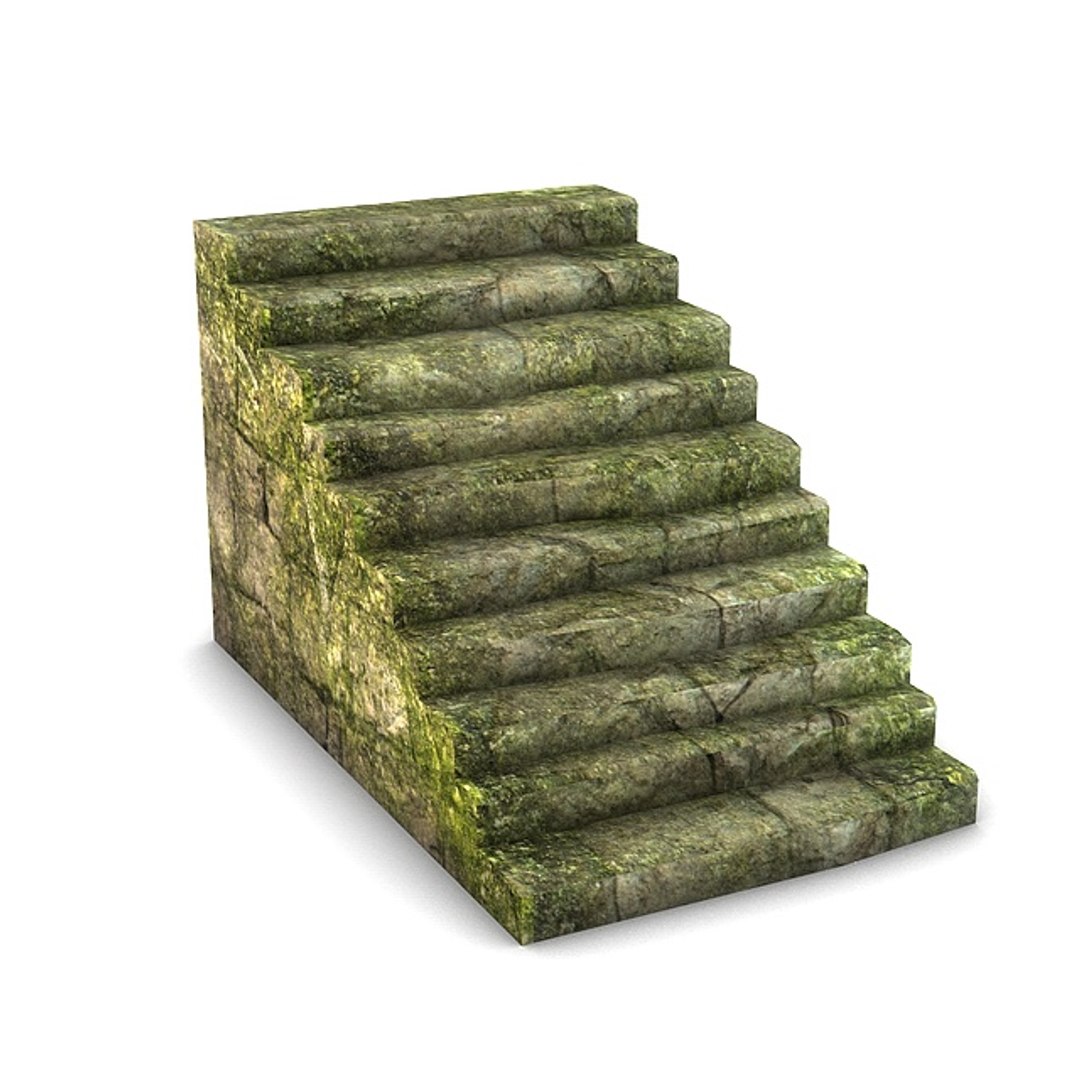 3d Model Rock Stairs