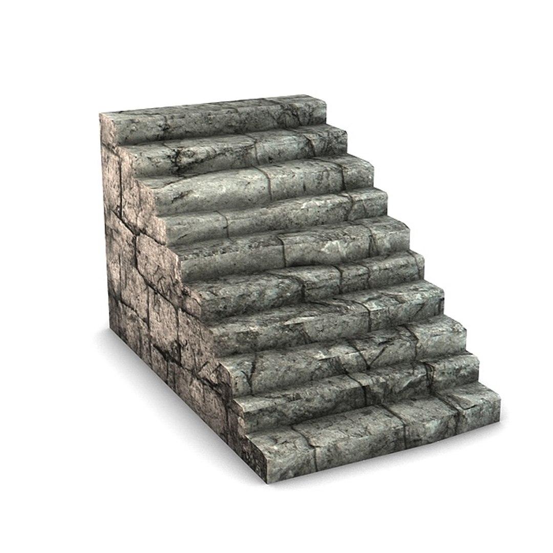 3d Model Rock Stairs