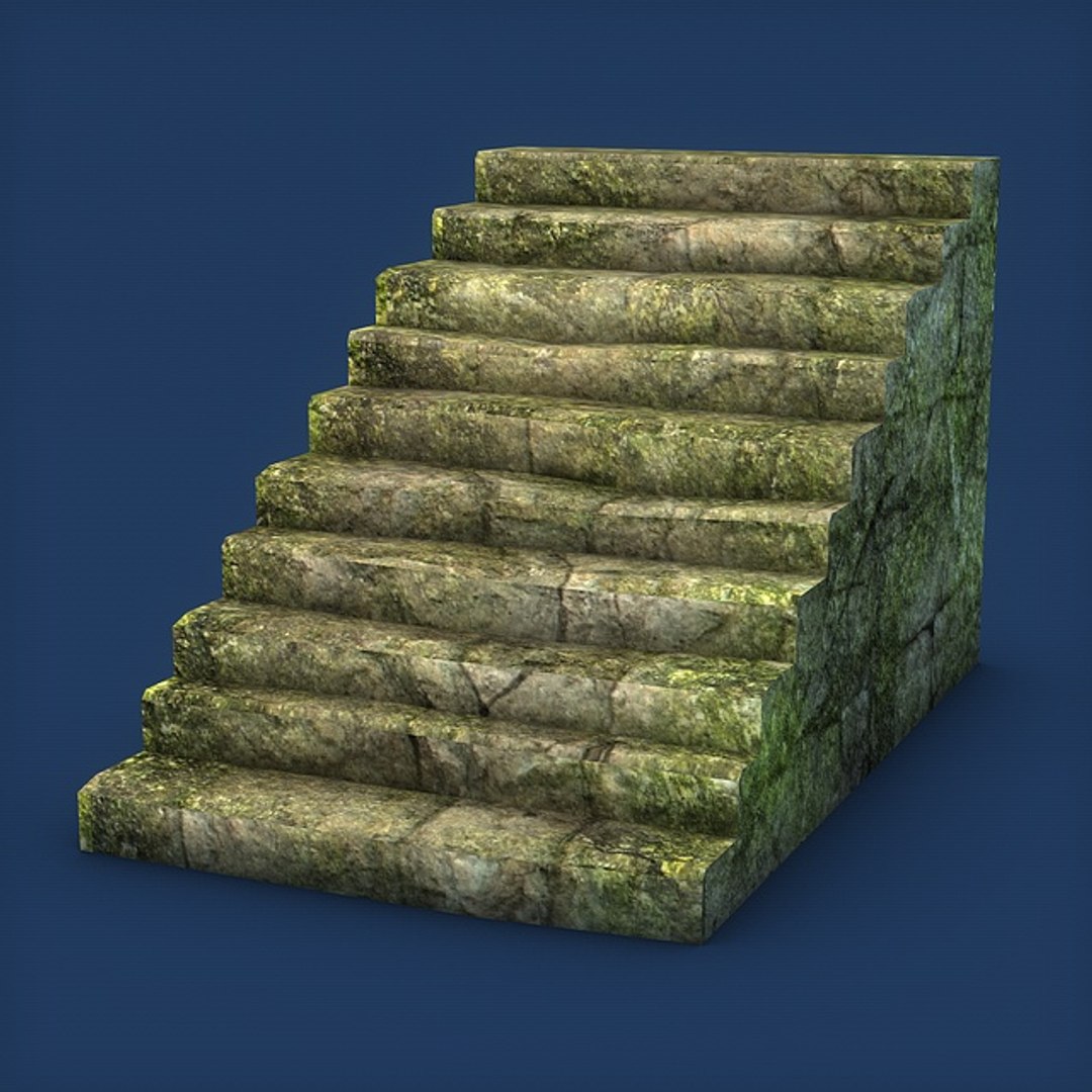 3d Model Rock Stairs
