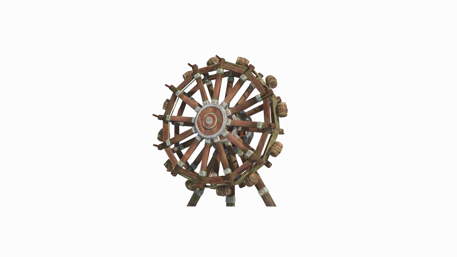 3D Ancient Water Wheel In Asia - TurboSquid 2152940