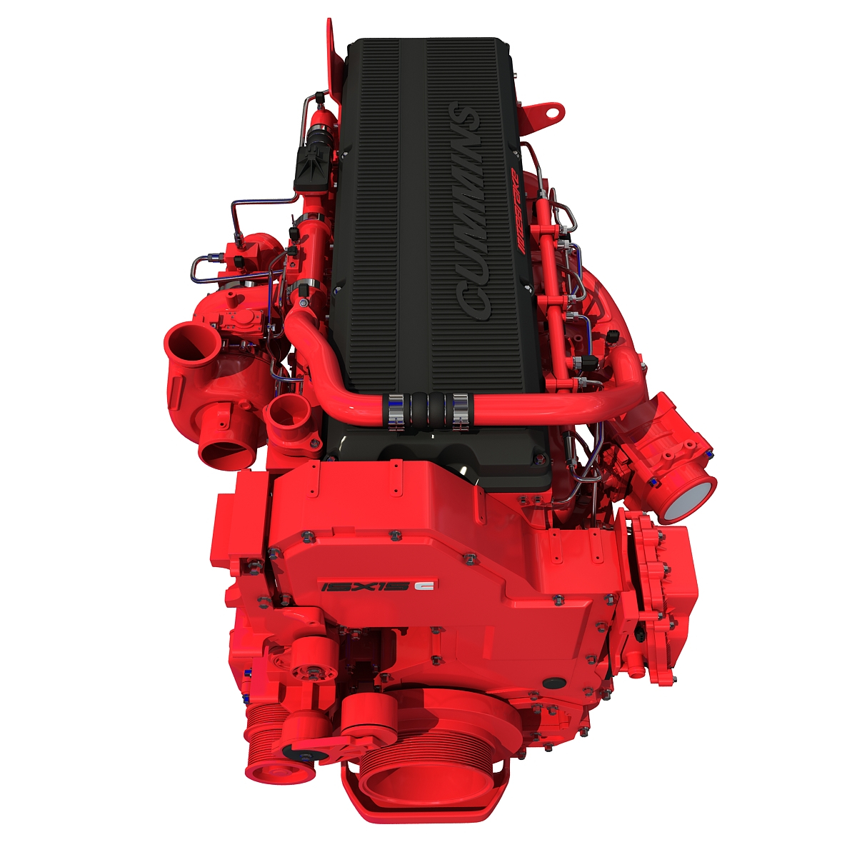 3d model isx15 cummins diesel engine