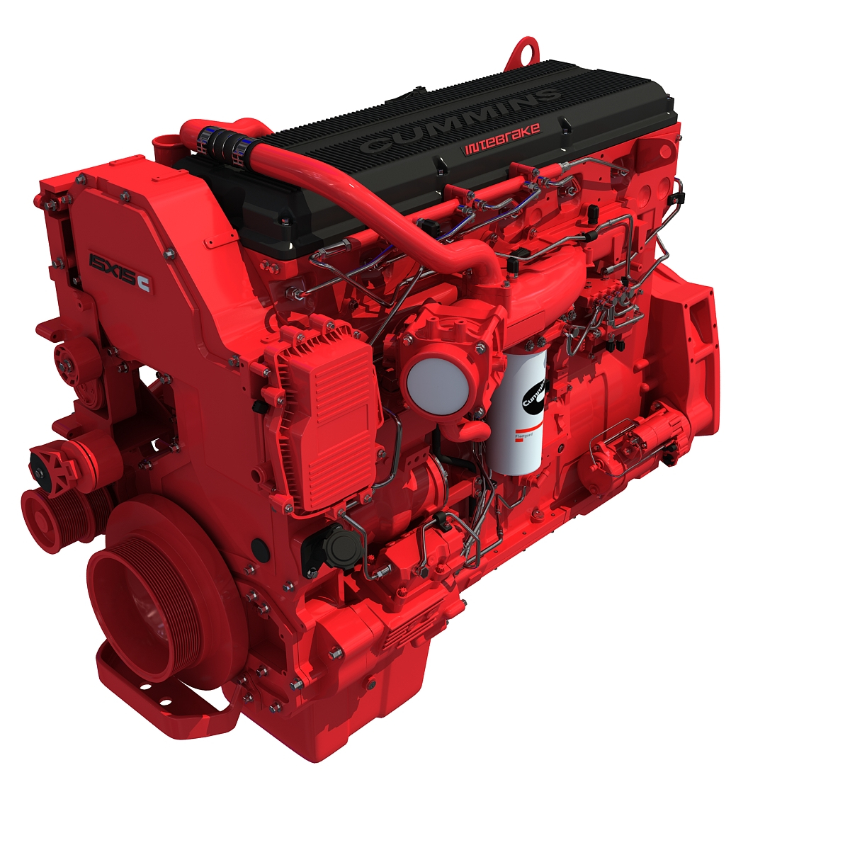 3d model isx15 cummins diesel engine