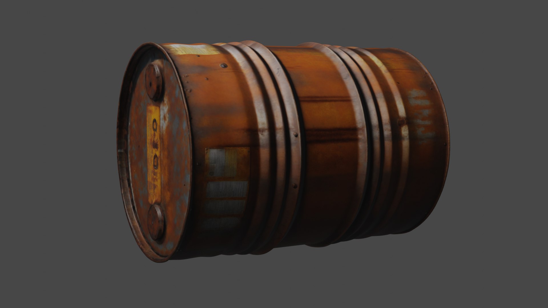 Rusted Oil Barrel 3D Model - TurboSquid 2367624