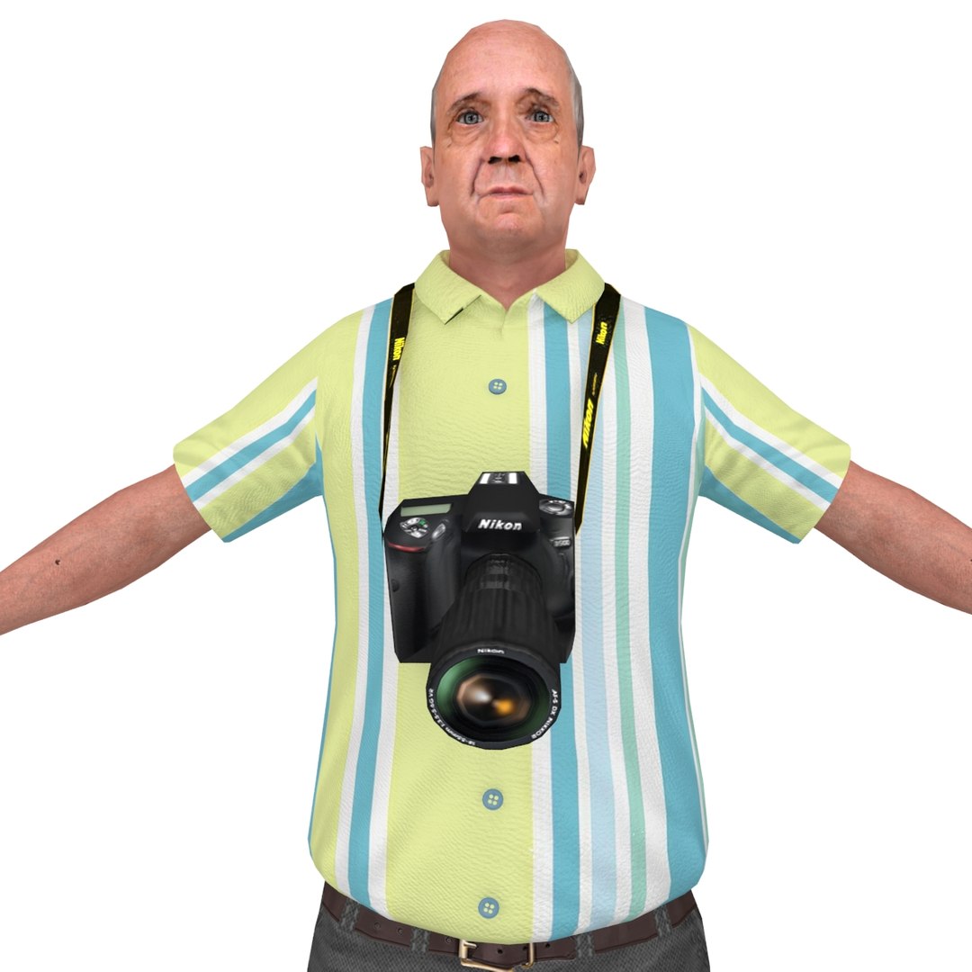 3D tourist man games model - TurboSquid 1306048