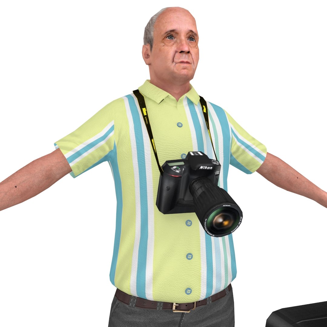 3D tourist man games model - TurboSquid 1306048