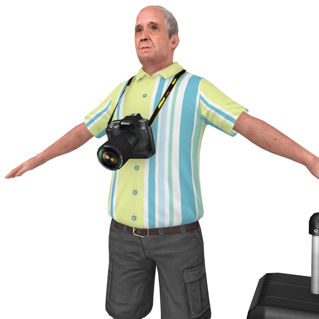 3D tourist man games model - TurboSquid 1306048