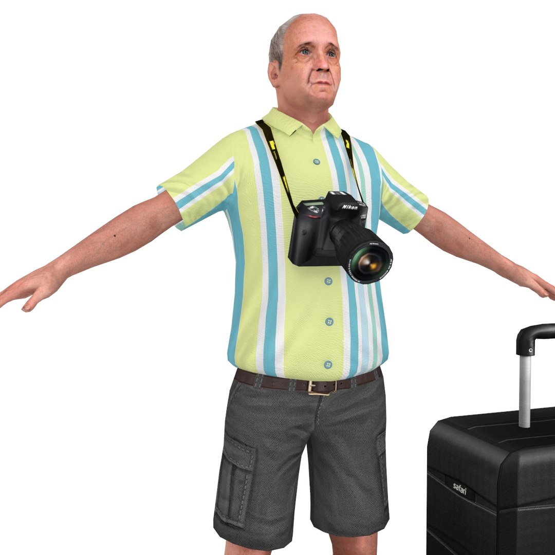 3D tourist man games model - TurboSquid 1306048