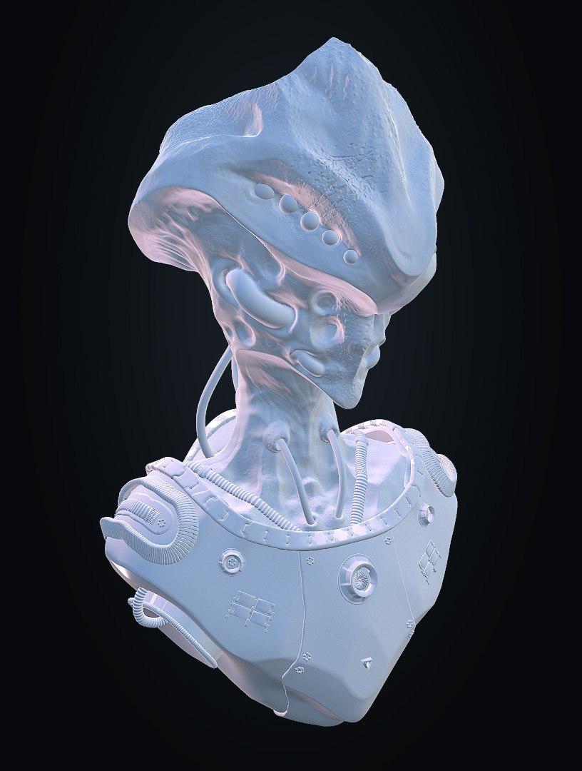 3d Alien Sculpted Zbrush Model