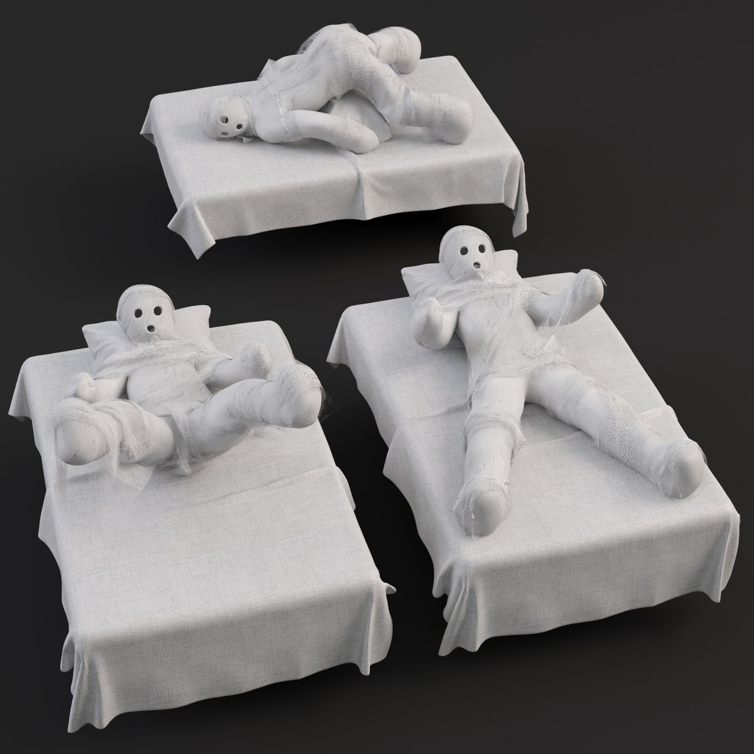 3D Hospital Zombie Patient Model - TurboSquid 1436027