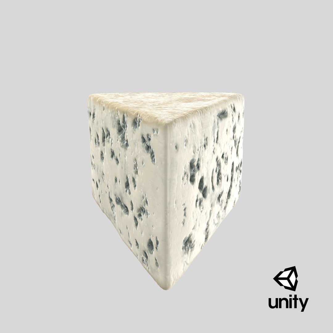 3D blue cheese piece model - TurboSquid 1165408