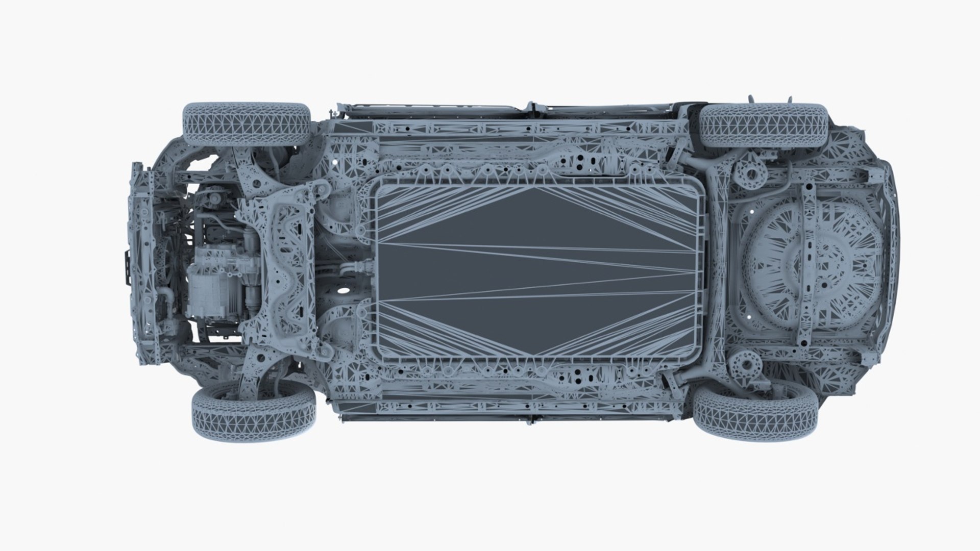 3D Electric Car Chassis Frame - TurboSquid 2332585