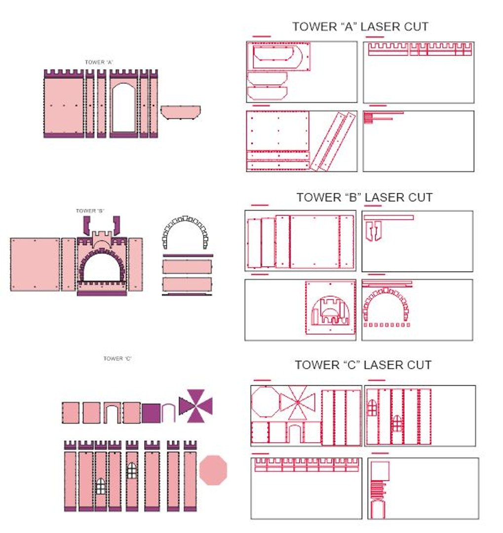 3D Towers Laser Cutting Mdf - TurboSquid 1555525