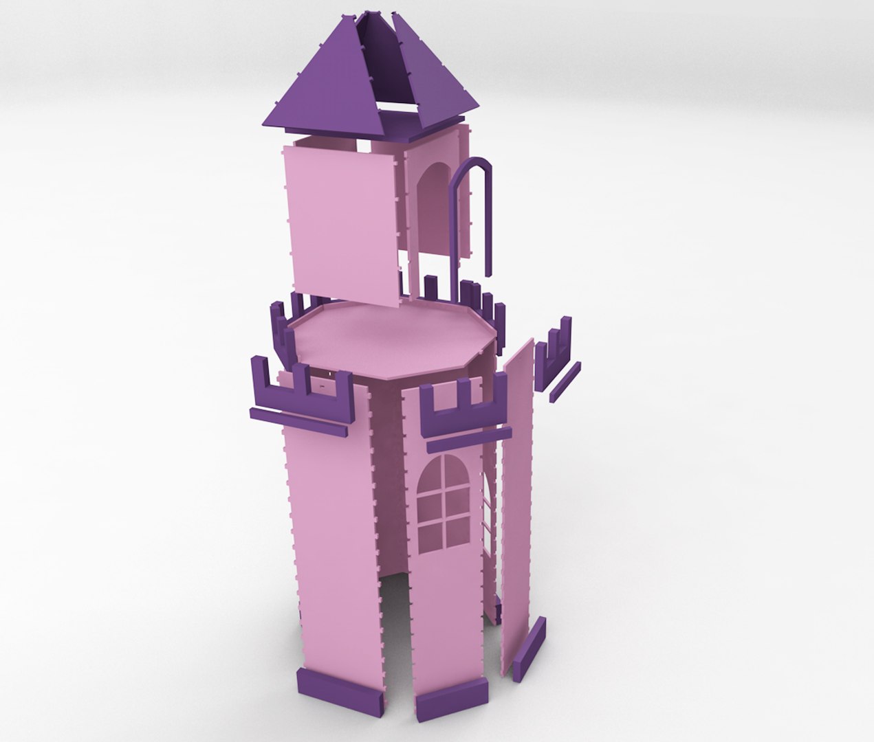 3D Towers Laser Cutting Mdf - TurboSquid 1555525