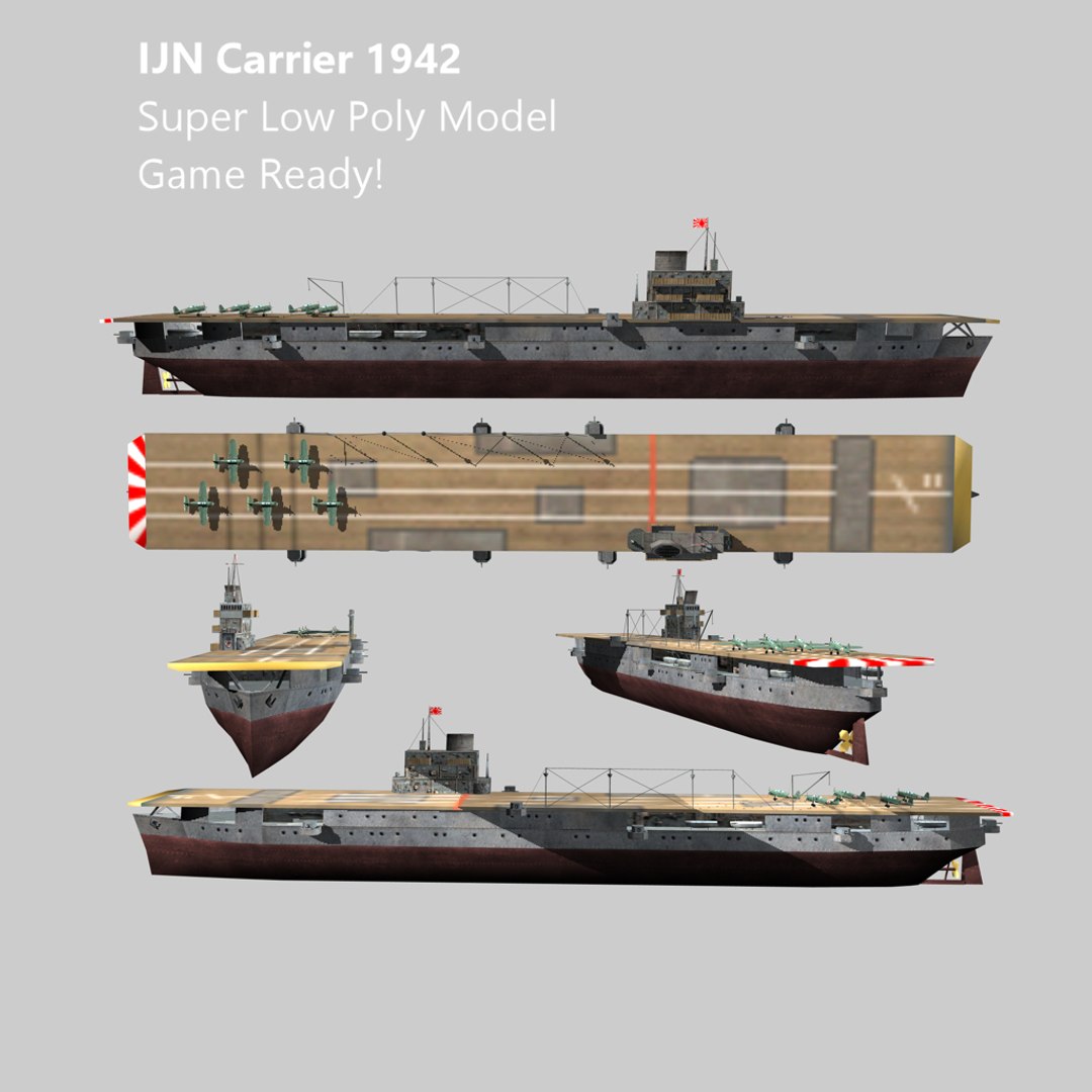 3d model carrier ijn ww2 aircraft