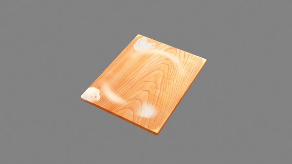 3D Cartoon chopping board - cutting board - wooden board - TurboSquid ...