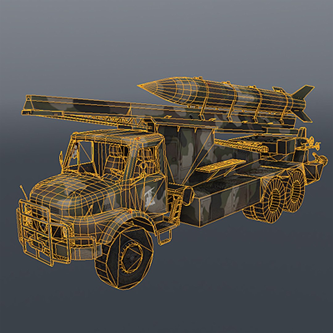 Zelzal Ballistic Missile Rocket 3d Obj