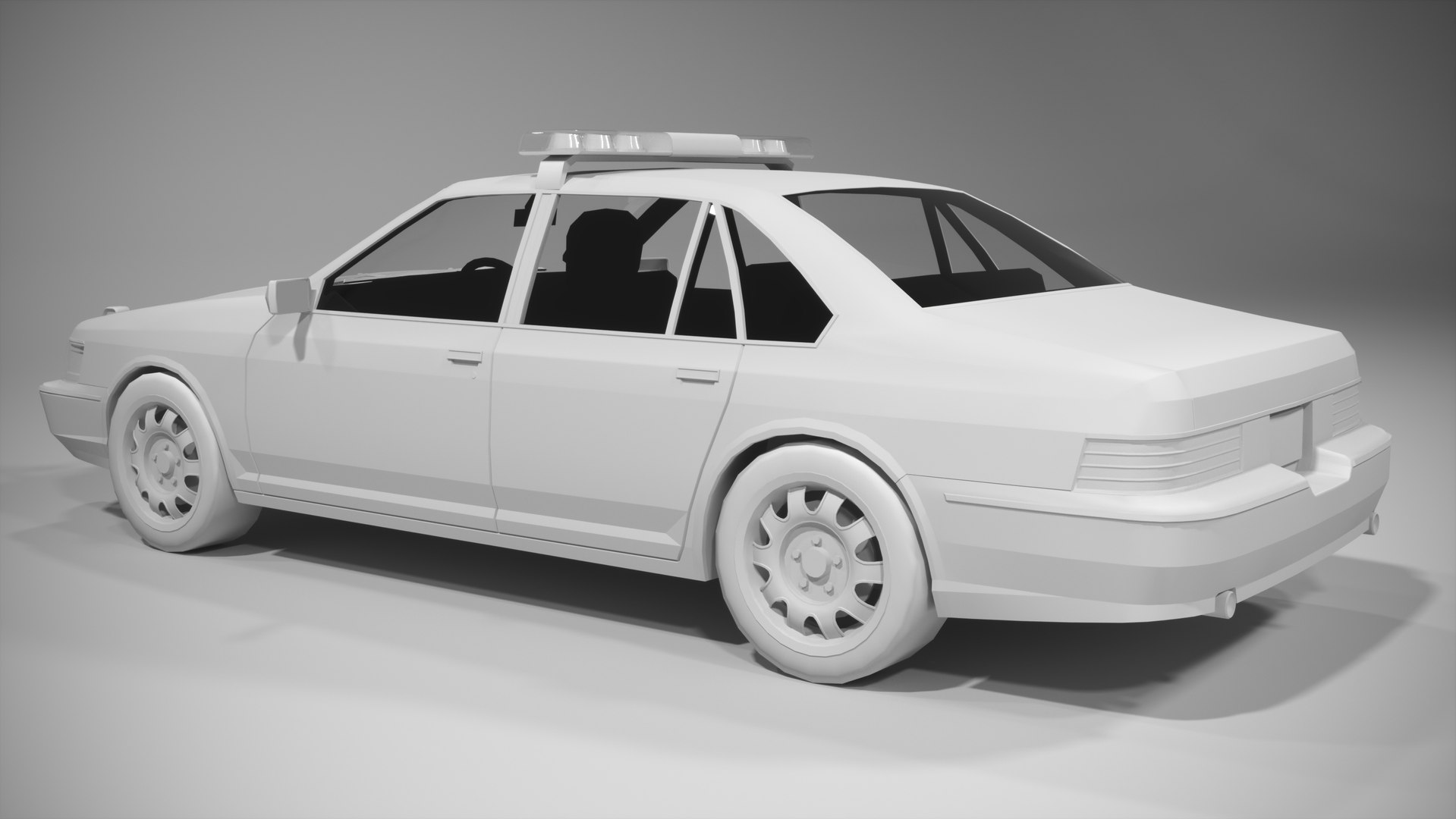 3D Generic Lowpoly Police Car Thompson - TurboSquid 2188268