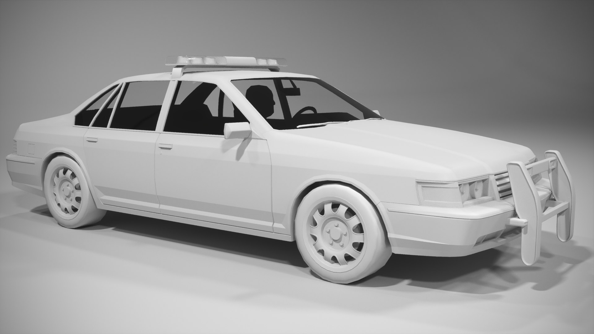 3D Generic Lowpoly Police Car Thompson - TurboSquid 2188268