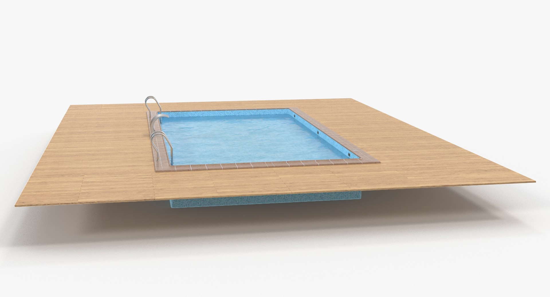Square Swimming Pool Model - TurboSquid 1230803