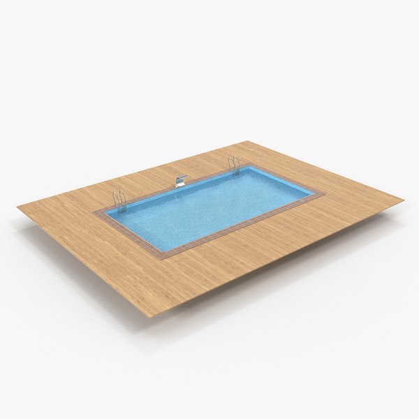 Square swimming pool model - TurboSquid 1230803