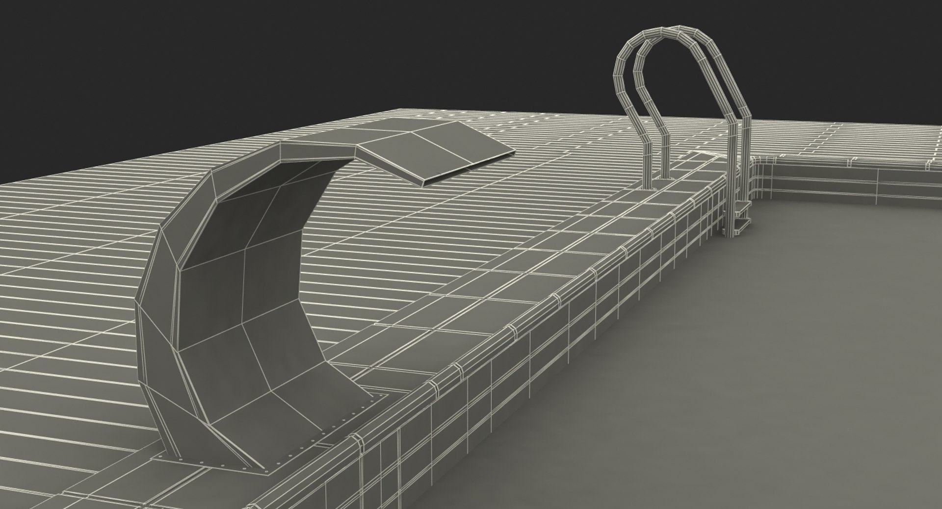Square swimming pool model - TurboSquid 1230803