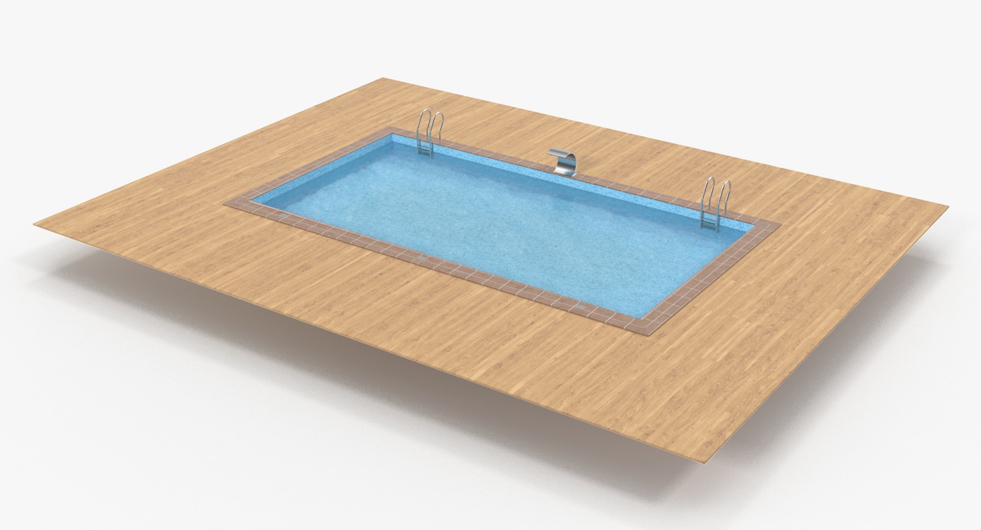 Square Swimming Pool Model - TurboSquid 1230803
