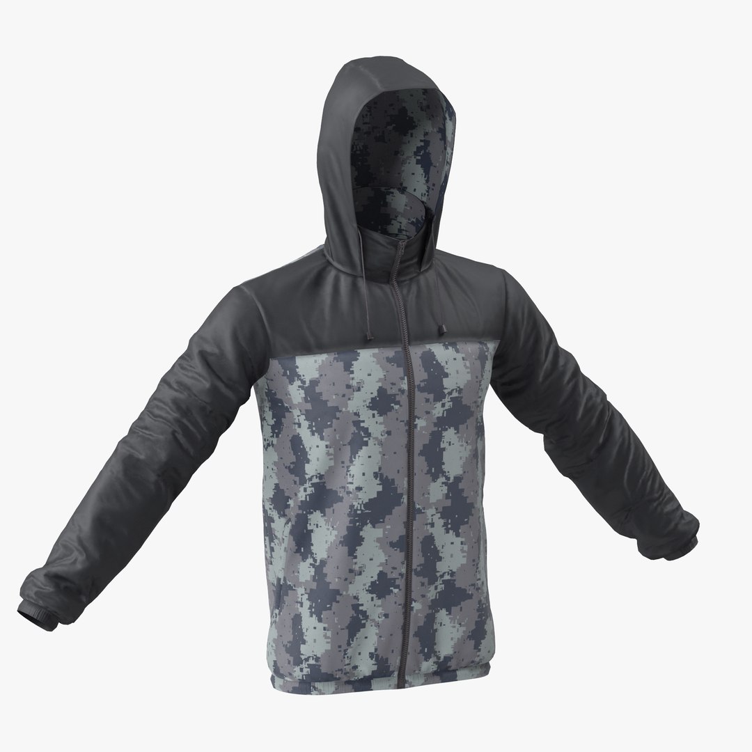 3D Windbreaker Jacket Model - TurboSquid 1392474