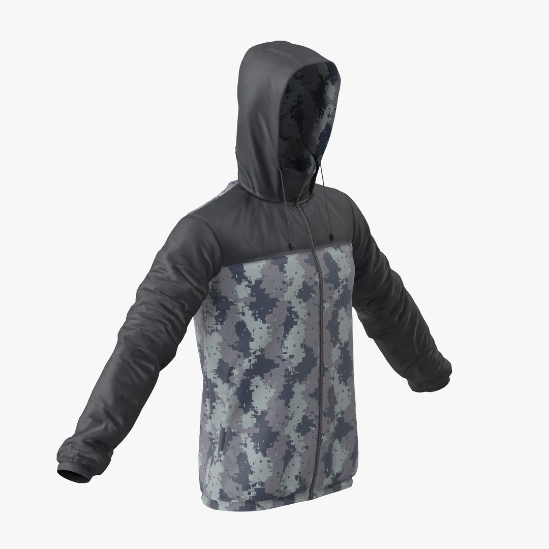 3D Windbreaker Jacket Model - TurboSquid 1392474