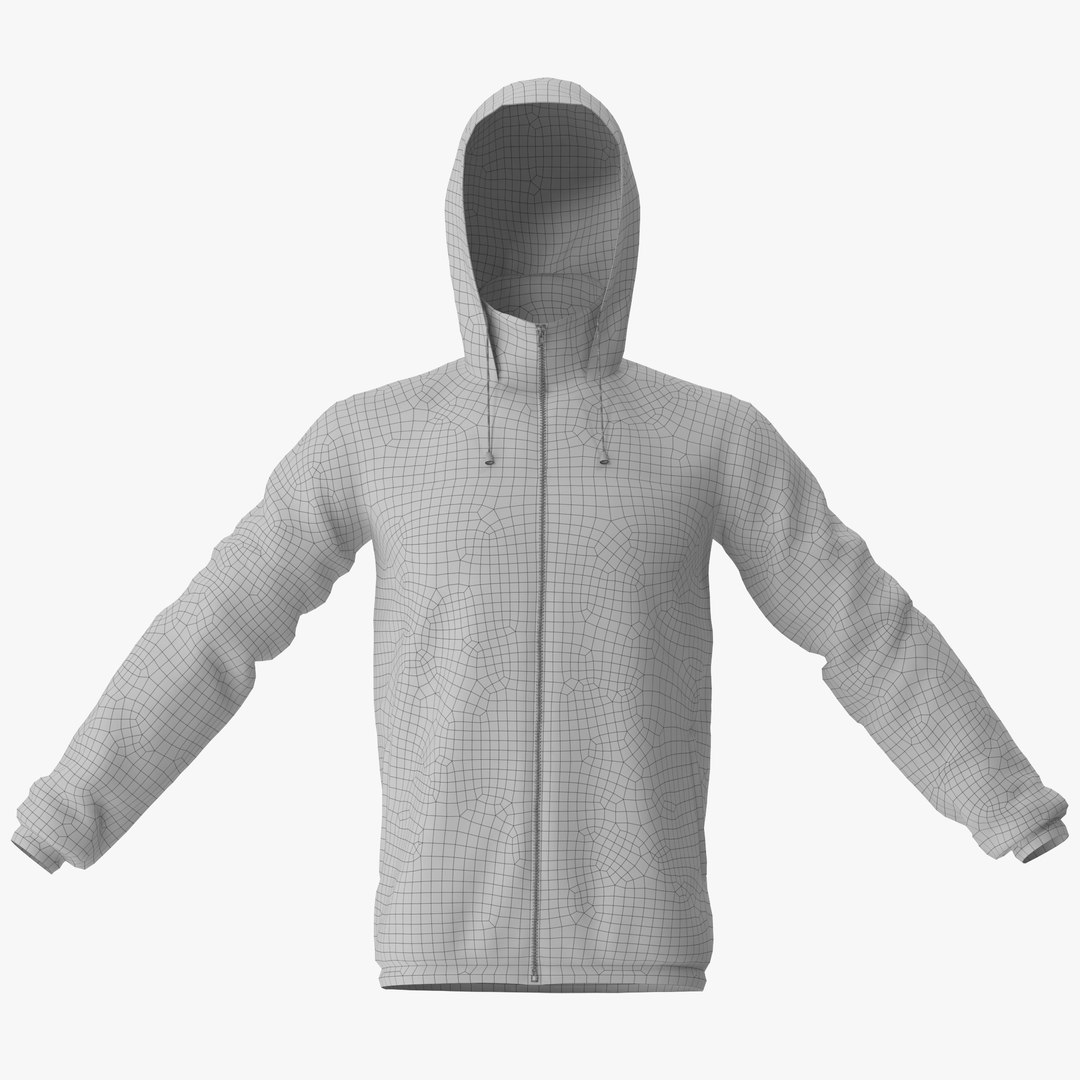3D Windbreaker Jacket Model - TurboSquid 1392474
