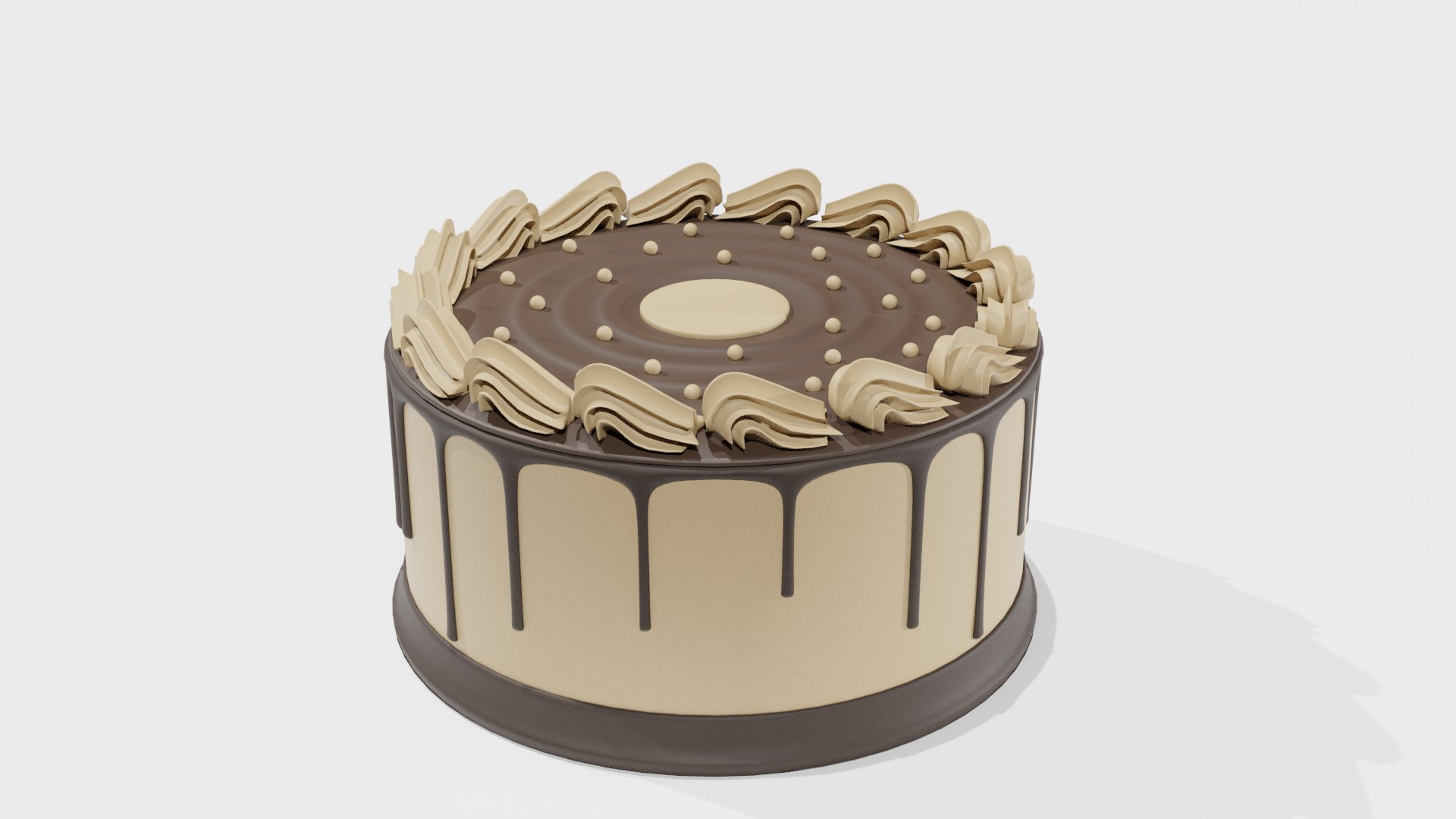 3D Chocolate Cake Model Model - TurboSquid 1723871