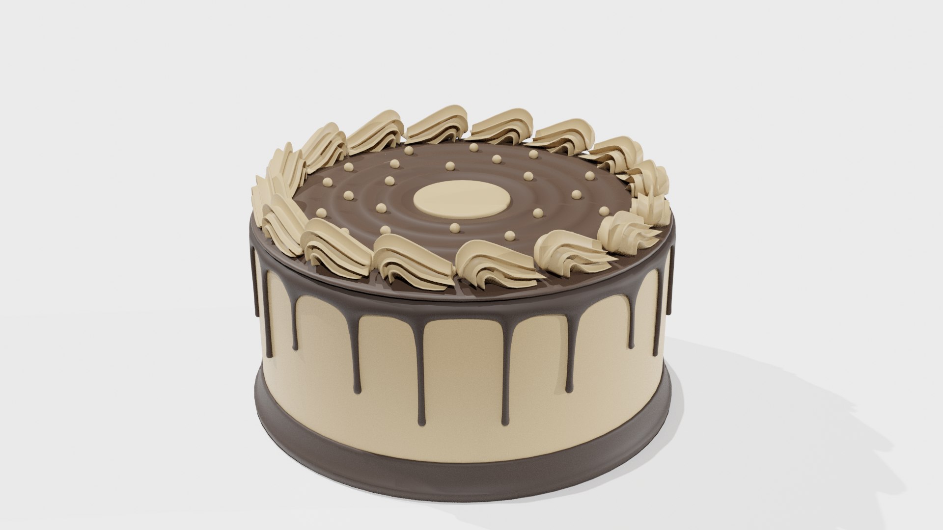 3D Chocolate Cake Model Model - TurboSquid 1723871