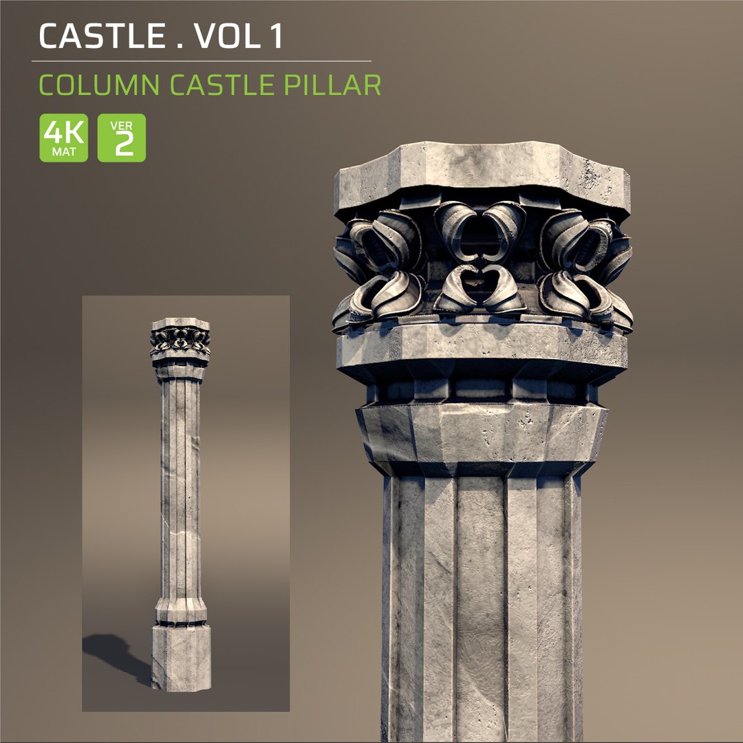 Column Castle Pillar 3D Model - TurboSquid 2108076