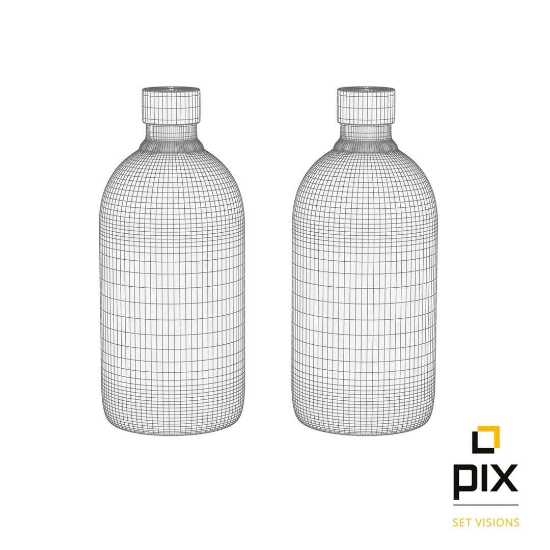 bottles interior design 3d obj