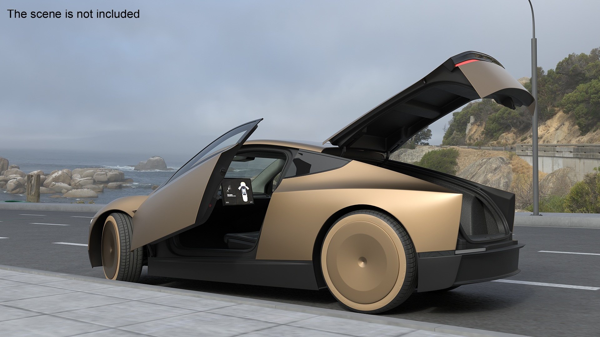 3D Model Tesla Cybercab Robotaxi Rigged For Cinema 4D - TurboSquid 2339282