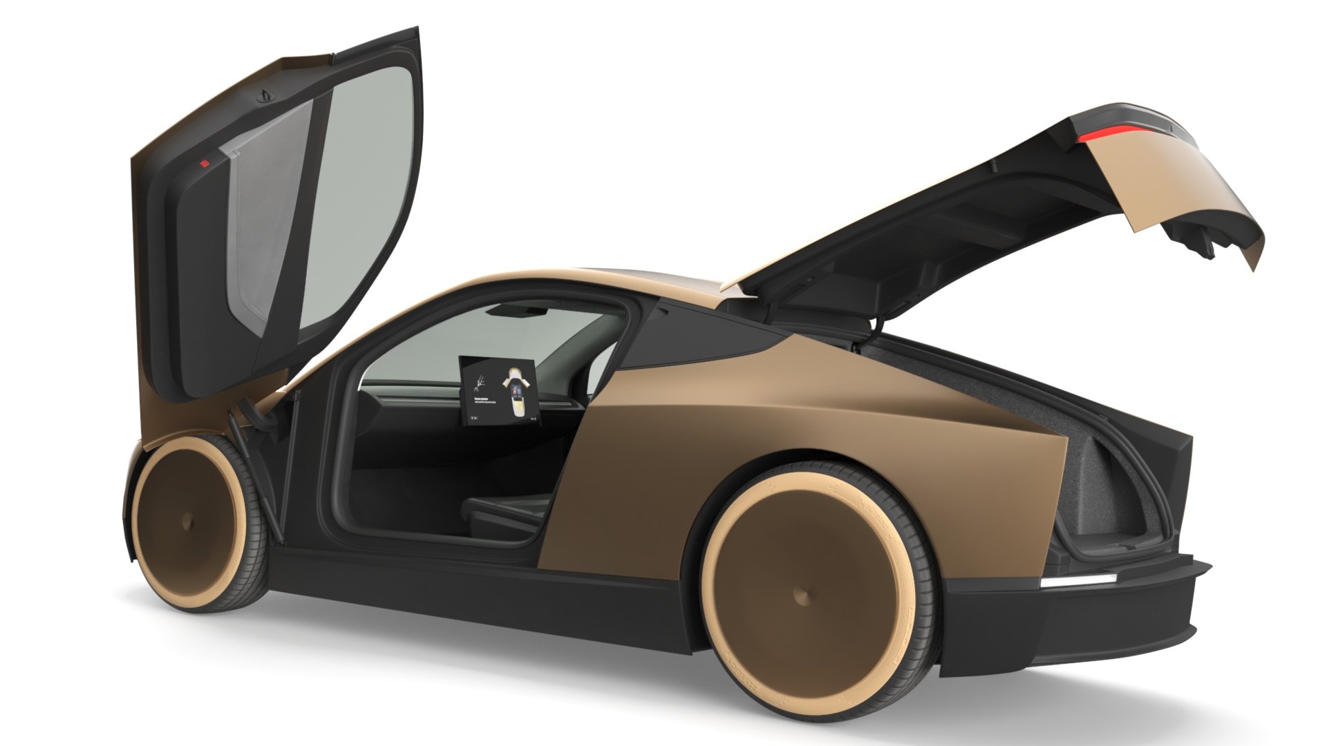 3D Model Tesla Cybercab Robotaxi Rigged For Cinema 4D - TurboSquid 2339282