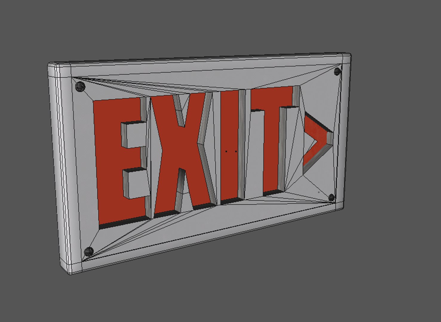Exit Sign 3d C4d