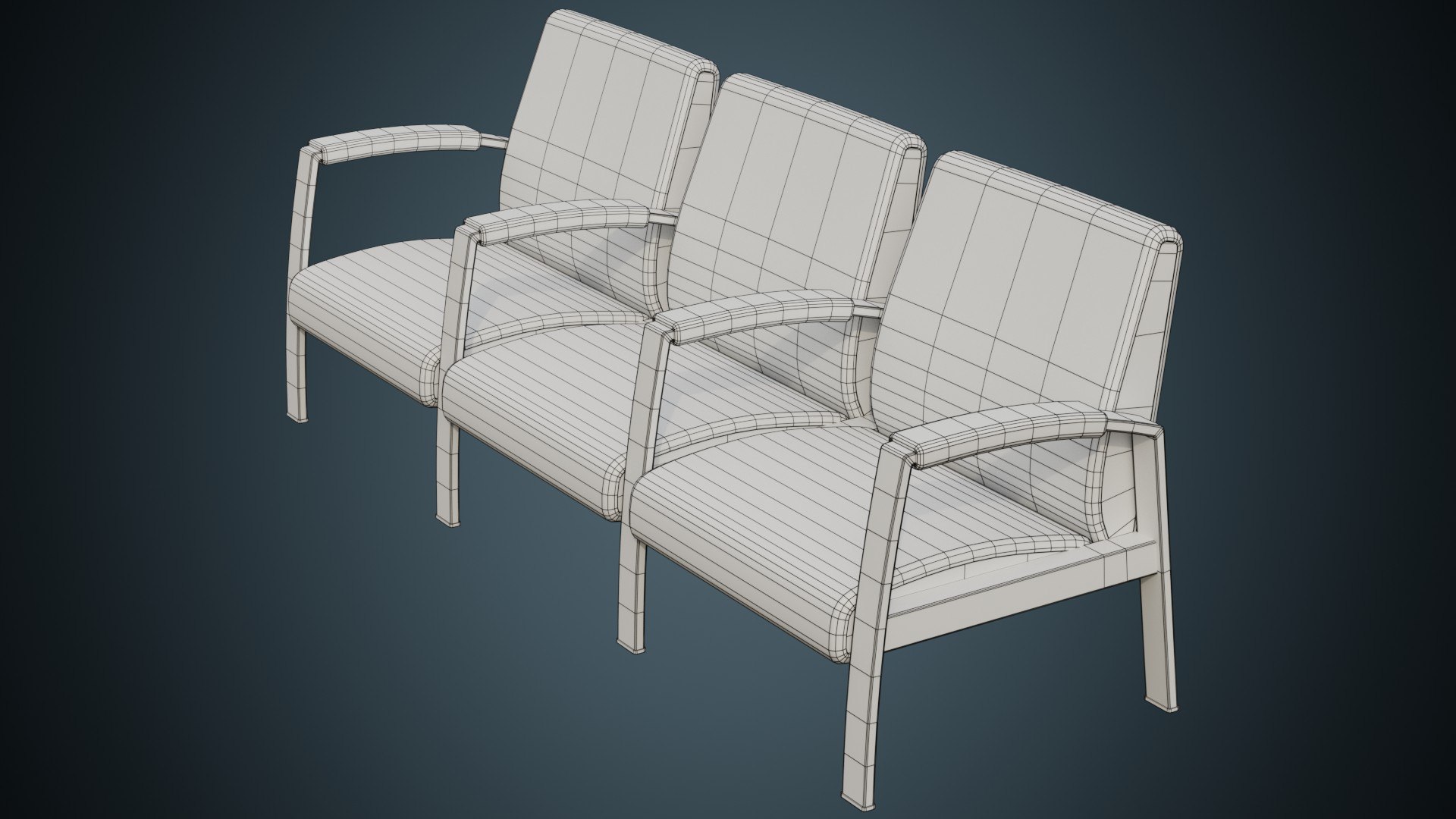 3D Waiting Chair 1 Basic model - TurboSquid 2165773