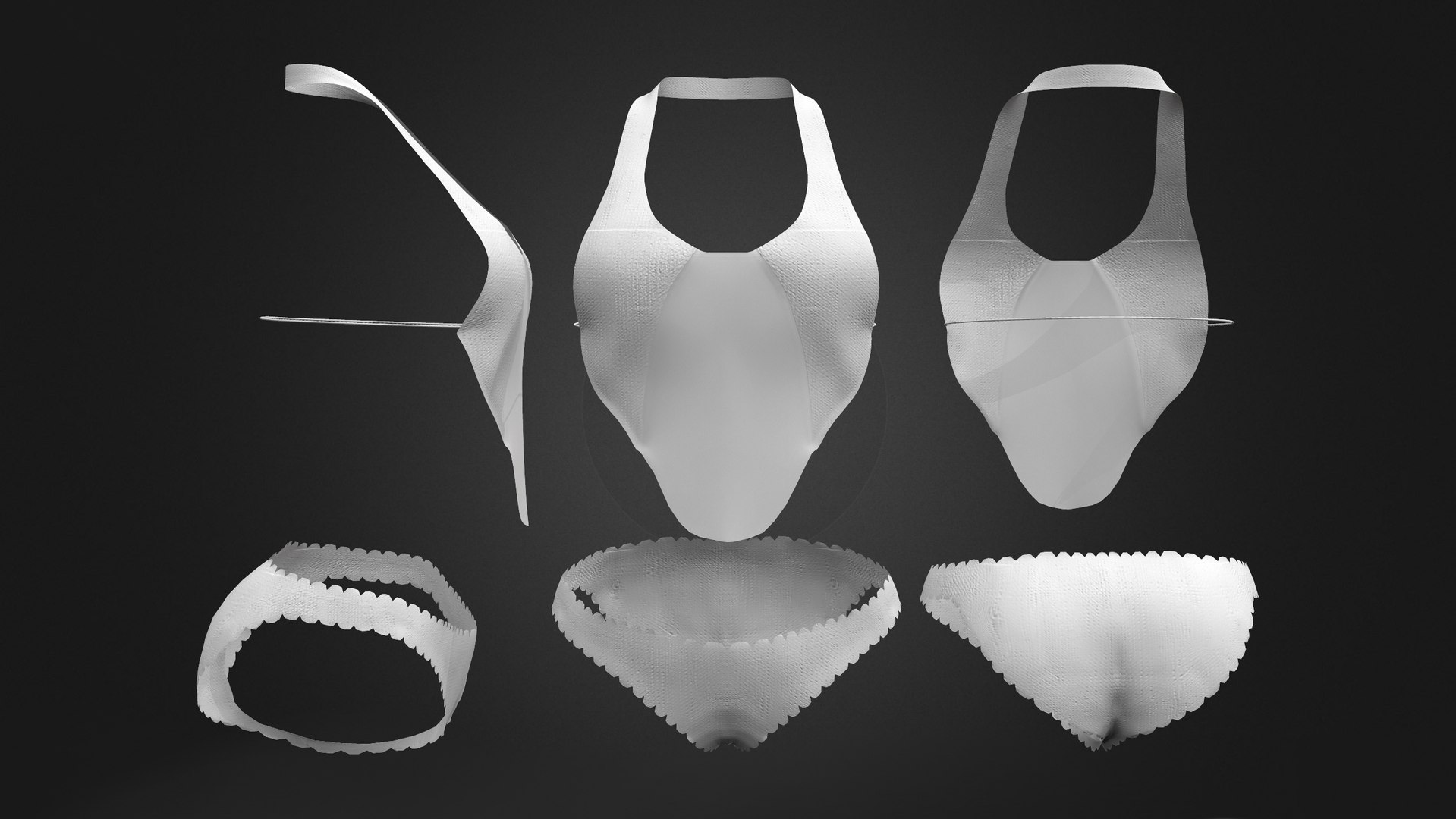 3D Strings Bikini Set model - TurboSquid 1749981