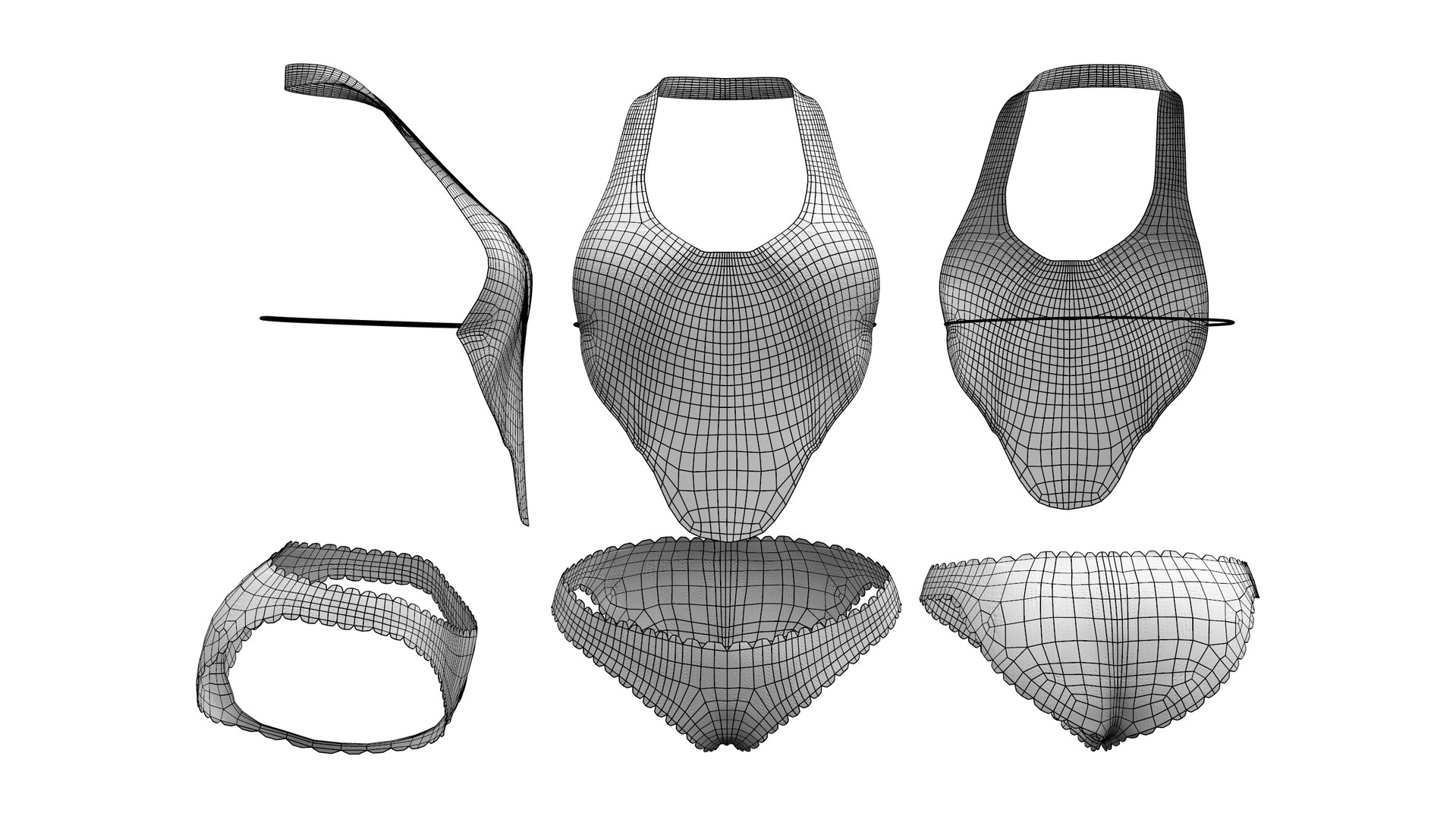 3D Strings Bikini Set model - TurboSquid 1749981