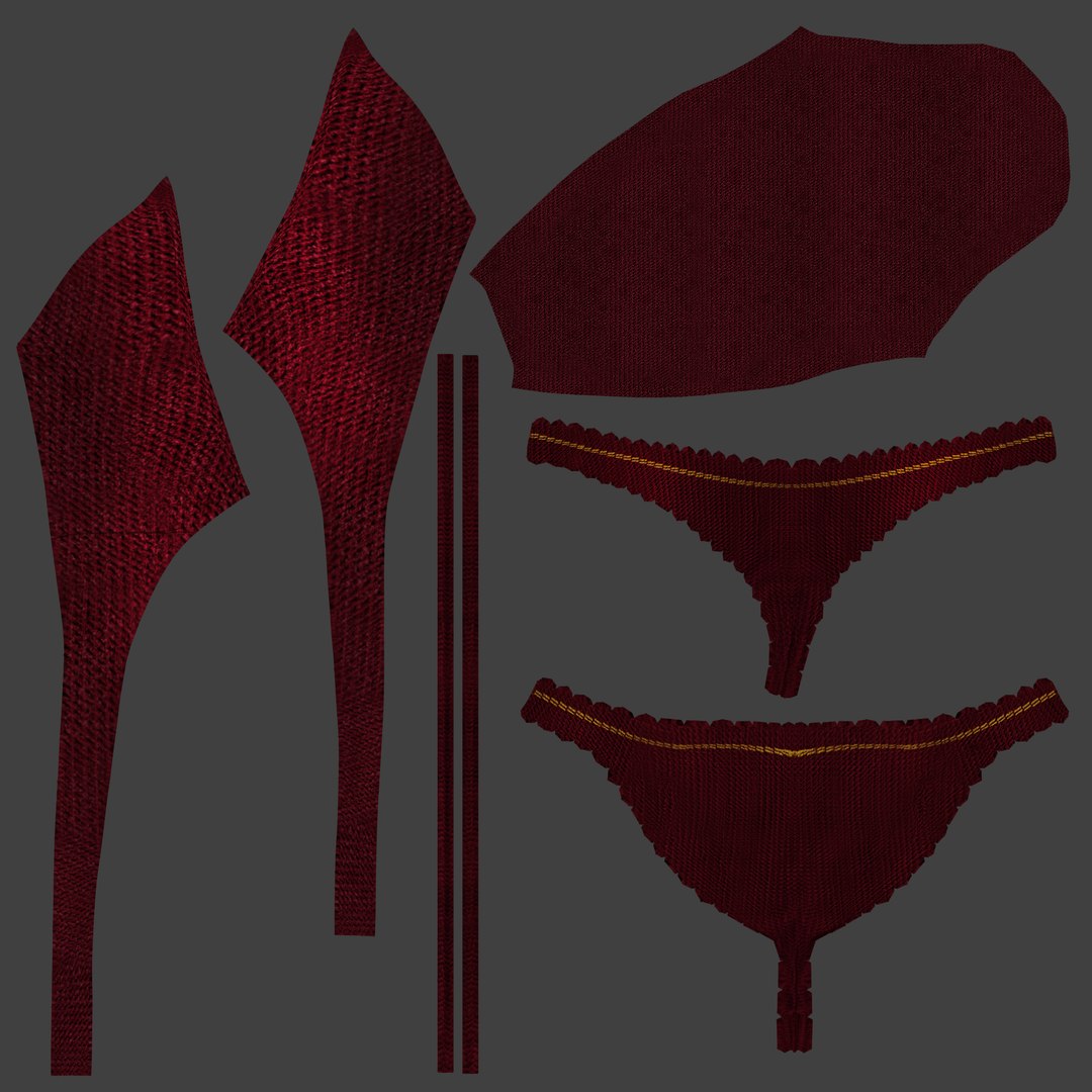 3D Strings Bikini Set model - TurboSquid 1749981