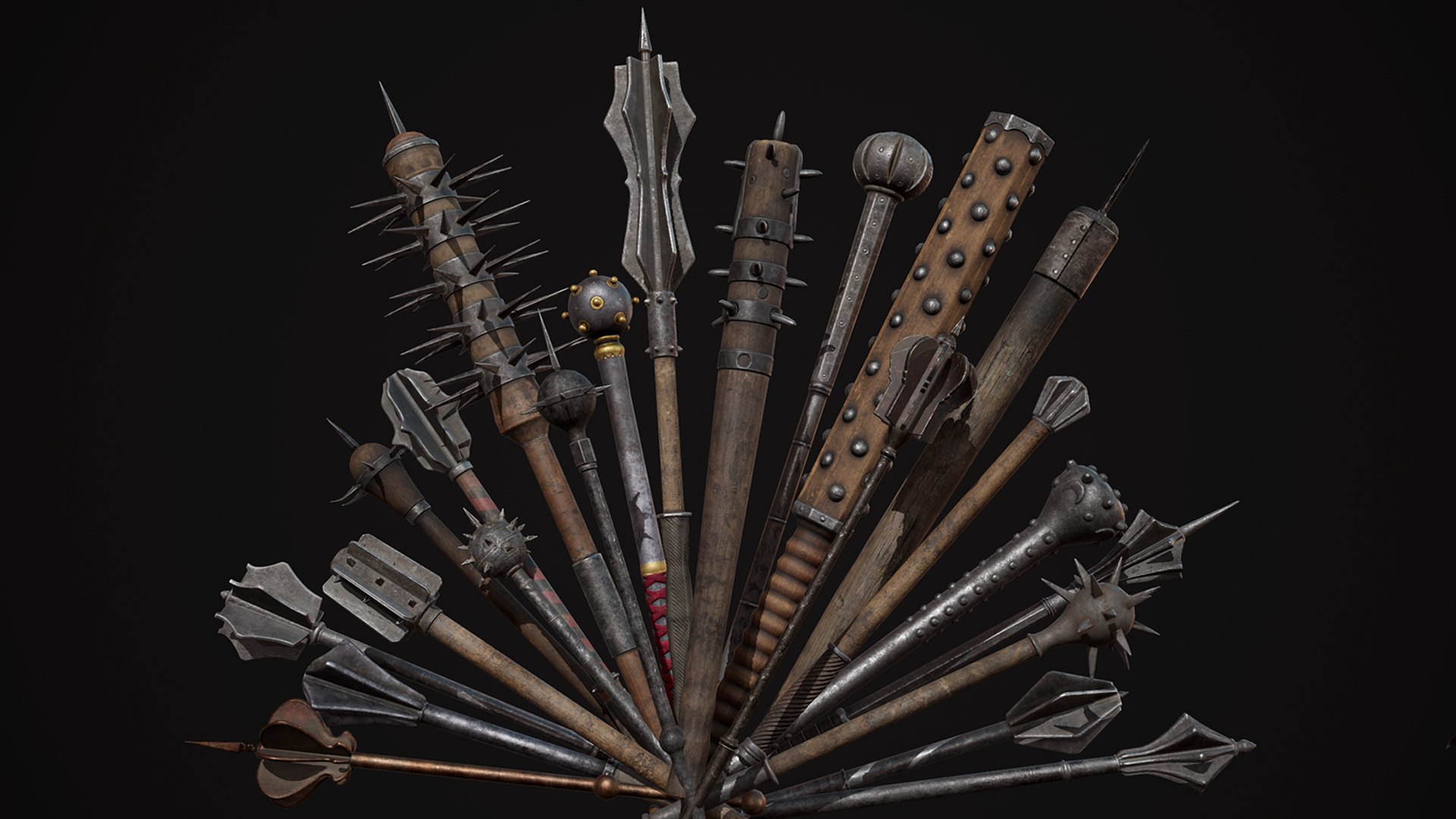 Medieval Weapon - Maces 3D Model - TurboSquid 2197471