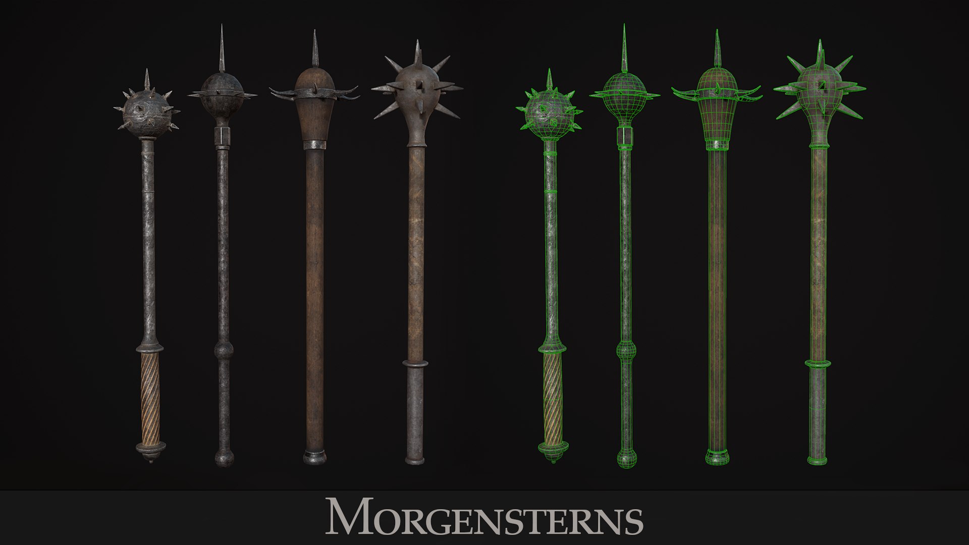Medieval Weapon - Maces 3D Model - TurboSquid 2197471