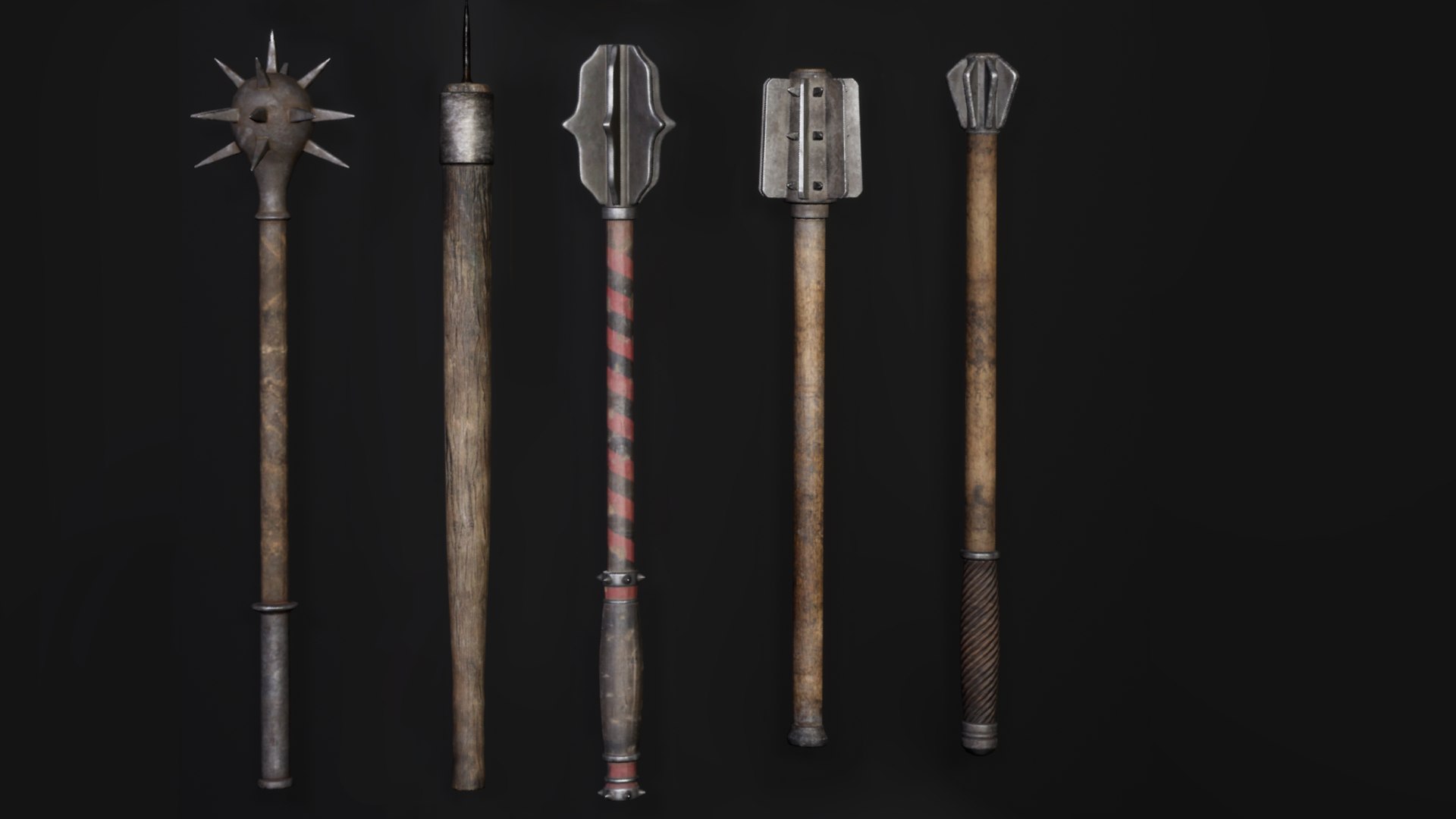 Medieval Weapon - Maces 3D Model - TurboSquid 2197471