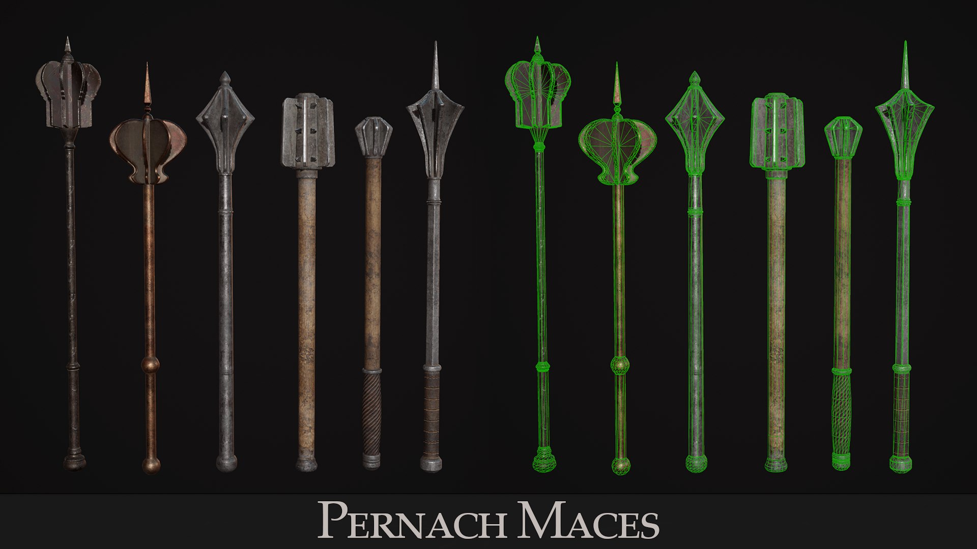 Medieval Weapon - Maces 3D Model - TurboSquid 2197471