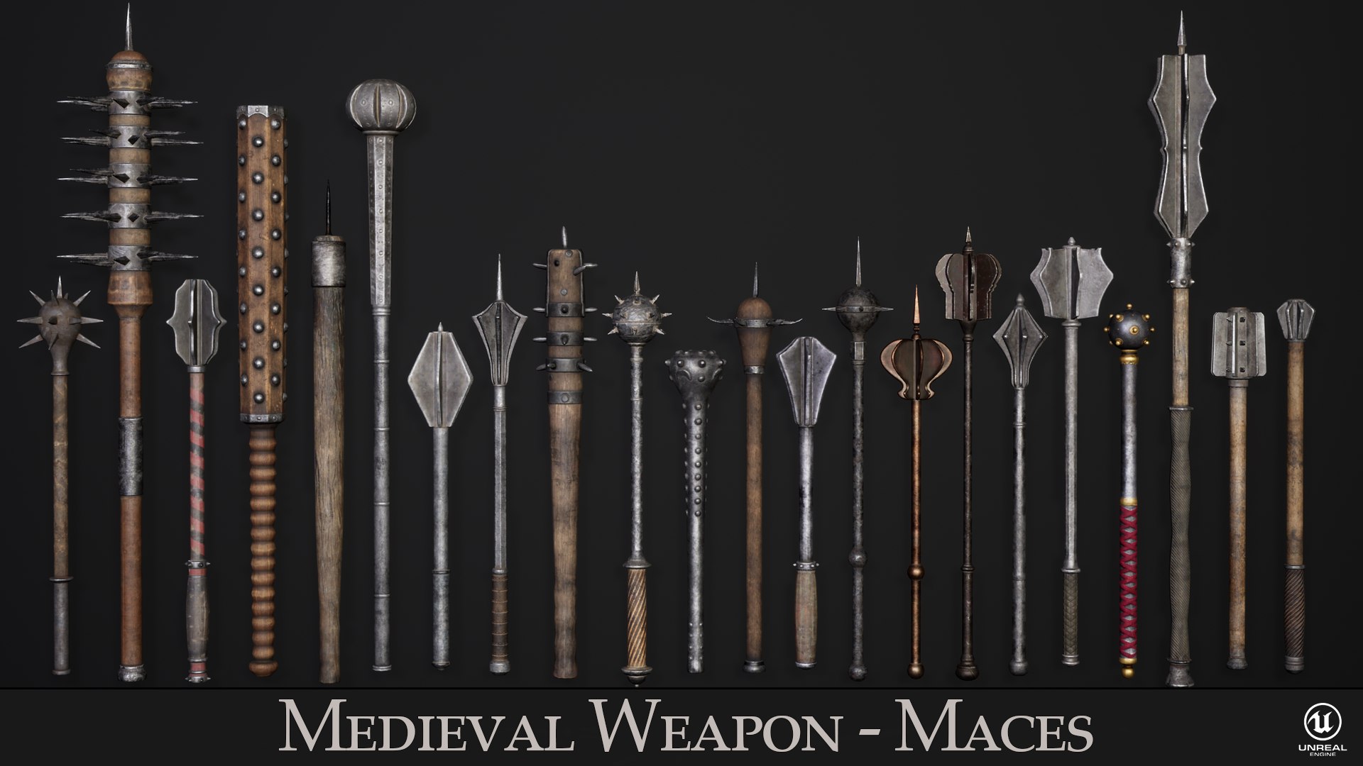 Medieval Weapon - Maces 3D Model - TurboSquid 2197471